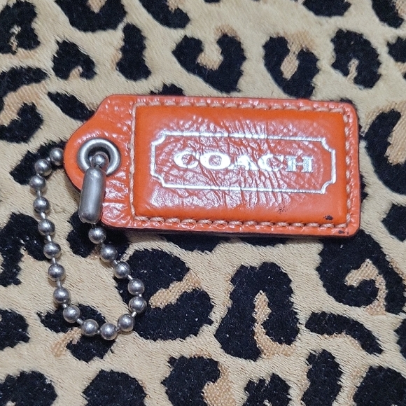 Coach | Bags | Coach Orange Leather Keychain | Poshmark